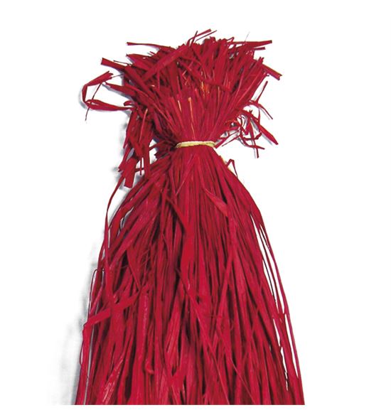 Rafia natural rojo 200g
